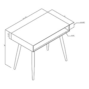 Realspace® Lanzi 35"W Student Computer Desk, White