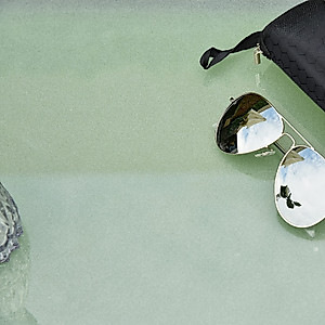 Outsunny Patio Wicker Dining Table, Outdoor Rattan Coffee Table with Glass Top for Garden, Patio, or Backyard, Deep Coffee