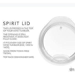 Simple Modern Wine Tumbler with Lid | Cute Stemless Glass Cup with Press-In Lid | Insulated Stainless Steel Coffee Mug | Gifts for Women Men Him Her | Spirit Collection | 12oz | Carrara Marble