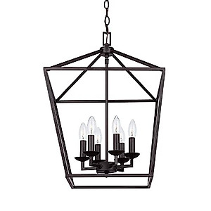 Home Decorators Collection Weyburn 6-Light Bronze Caged Chandelier