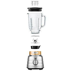 Oster Beehive Performance 3 Speed Turn Dial 7-Cup Blender, Countertop Small Kitchen Appliance with 1100 Watt Motor, Silver/Copper