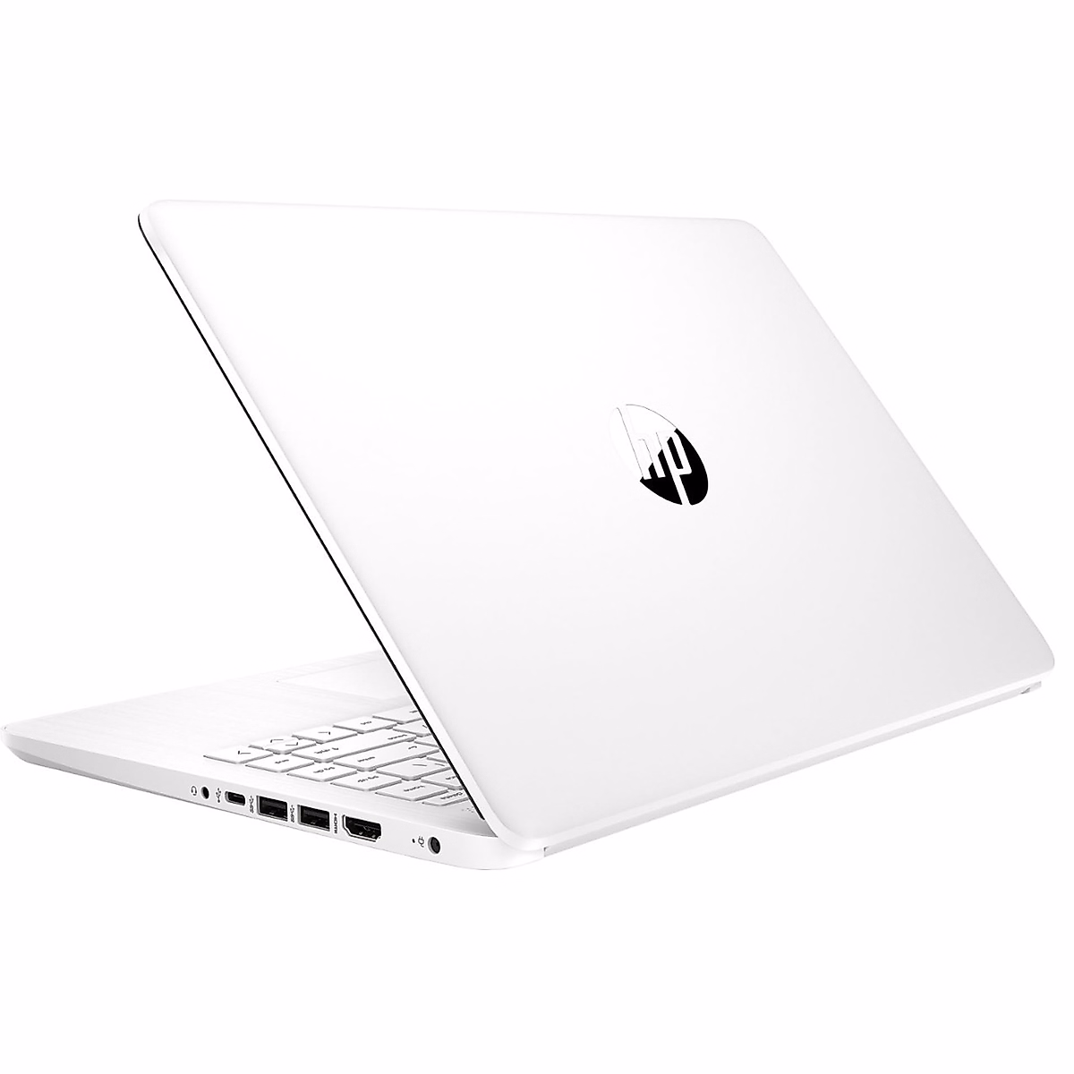 HP 14 HD Laptop, 2023 Newest Upgrade, Intel Intel Celeron N4120(4-core), 16GB RAM, 576GB(64GB SSD+512GB Card), Webcam, Bluetooth, USB-C, White, Windows 11, School and Business Ready, ROKC HDMI Cable