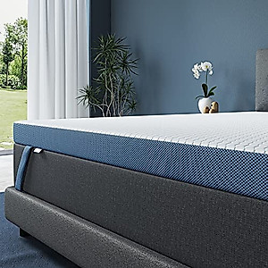 BedStory 3 Inch Queen Size Mattress Topper Memory Foam, Extra Firm Back Pain Relief Enhanced Cooling Pad, Gel Bamboo Charcoal Copper Green Tea Infused, Bed Topper Skin-Friendly CertiPUR-US Certified