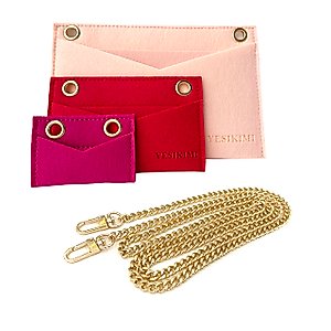 YESIKIMI 1 Set(3pcs) Felt Purse Organizer Insert with Chain Conversion Kit For Kirigami Pochette…