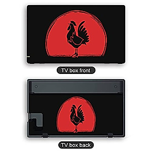 Cock Rooster Sunset Stickers Full Wrap Decal Skin Faceplate Protective Stickers Compatible for Nintendo Switch for Switch