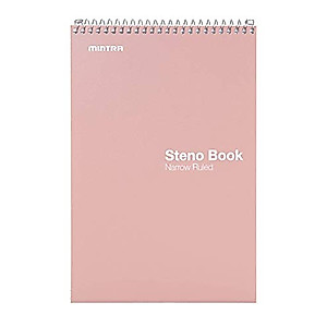 Mintra Office Steno Books - (Pastel 8PK - Lavender, Sage, Salmon, Spring Pink) - Narrow Ruled Paper, 6" x 9", 100 sheets for Writing Notes in School, University, College, Work, Office
