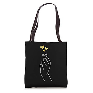 Korean Heart Kpop Love Saranghae For Daughter Girls Women Tote Bag