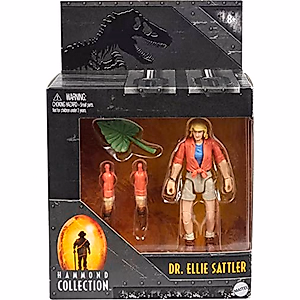 Mattel Jurassic World Hammond Collection Dr Ellie Sattler, Jurassic Park Character Premium Authentic Figure, 3.75 Inch Scale 16 Articulations, 8 Years & Up