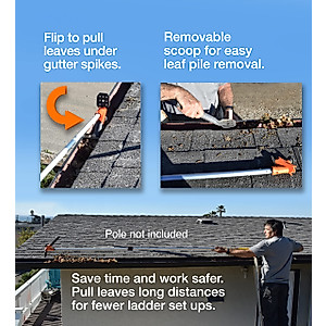 MCCAULEY GUTTER CLEANER PRO, gutter cleaning from The ground, PLUS clean from roof and ladder, and clean off gutter guards from The ground.