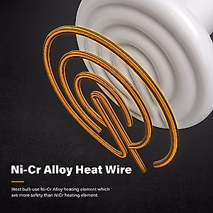 YSSOA 100W Ceramic Heat Emitter, Reptile Heat Bulbs, Ceramic Heat Lamp for Reptiles, Amphibian, Chicken, Dog, Cat, 2 Pack, White