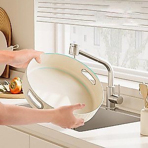 Lazy Susan Organizer, 360° Rotating Storage Tray Makeup Perfume Organizer Multifunctional PP Rotatable Kitchen Storage Tray Large Capacity Desktop Organizer Tray