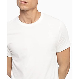 Calvin Klein Men's Cotton Classics 5-Pack Undershirts, 5 White Crewneck, Large