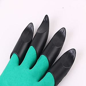 RZJZGZ 2 Pairs Garden Gloves with Claws for Women and Men Both Hands Gardening Work Gloves Garden Gloves Yard Work Safe Gloves for Easy Digging Planting
