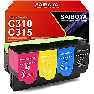 SAIBOYA Remanufactured 4PK Xerox C310 Toner Cartridge Replacement for Xerox 006R04356 006R04357 006R04358 006R04359 Toner Cartridge for Xerox C310 C315 Color Multifunction Printer.