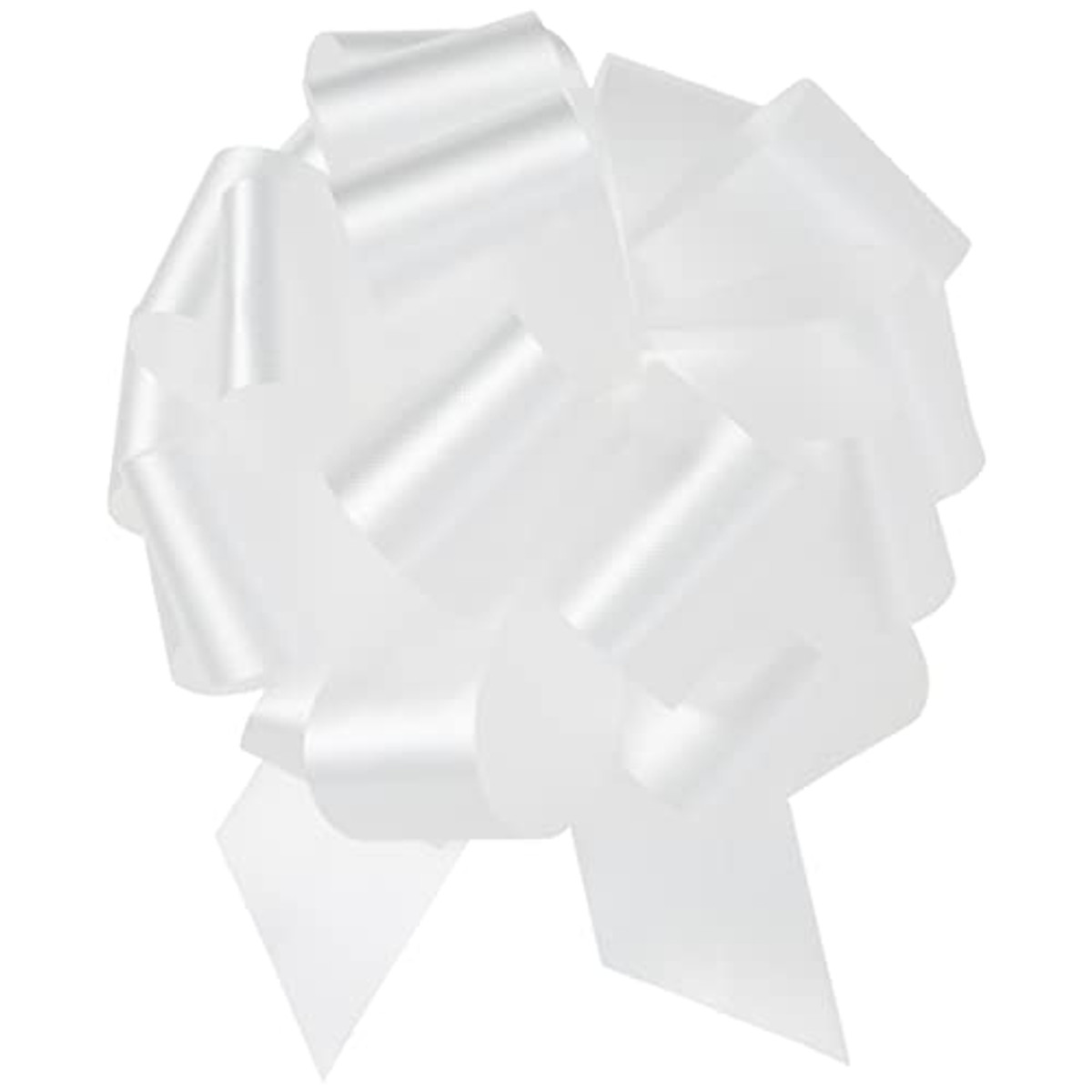 Berwick The Perfect Bow Pull Ribbon, 5.5" Finished Size with 20 Loops, White, 50 Piece