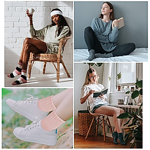 Zando Womens Merino Wool Socks for Women Long Thick Socks Winter Warm Cozy Socks Cute Boot Crew Socks Women's Athletic Running Cycling Hiking Sock Light Pink