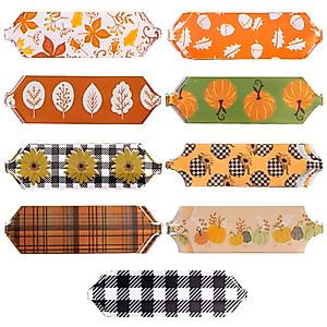 WRAPAHOLIC 18 Pcs Autumn Gift Pull Bows Assortment - 5 Inches Diameter Pull String Bows for Christmas, Holiday, Party Favors, Decor