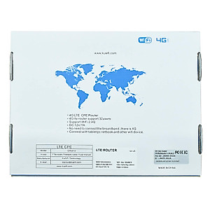 KuWFi 4G LTE Router with SIM Card Slot, 300Mbps Unlocked Wireless WiFi Internet Routers with 4pcs Non-Detachable Antennas for USA/CA/MX[Not for Verizon]