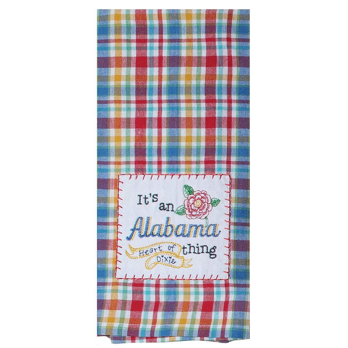 DHE 2 Piece Kay Dee Home State of Alabama Embroidered Kitchen Towel Bundle, Multicolored