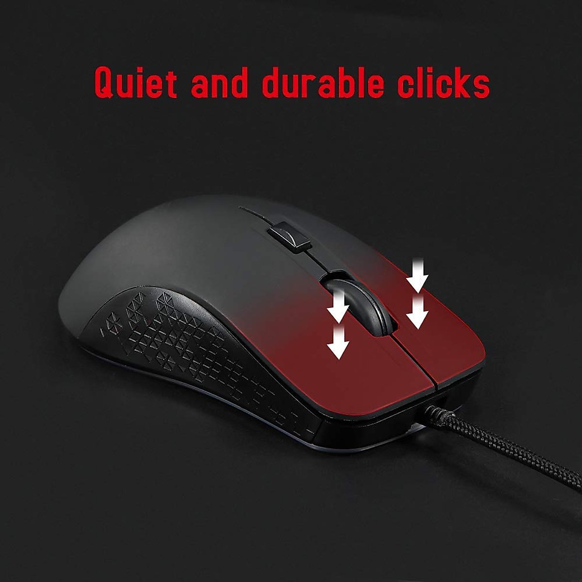 ValueRays Heated Mouse Quiet Click Heated Buttons Universal Size (Solid Black)