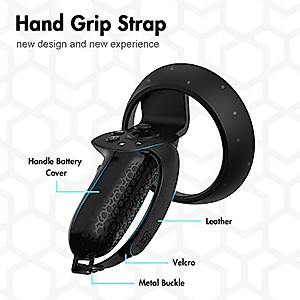 AMVR Touch Controller Grip Anti-Throw Strap Accessories for HP Reverb G2 V1/V2 with Battery Opening, Adjustable Wrist Knuckle Strap