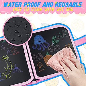 Erasable Doodle Book Set for Kids, Reusable Magic Drawing Book Writing Painting Set Travel Airplane Activity for Toddlers Age 3, 4, 5, 6 (Pink Unicorn)