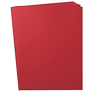 20 Sheets 8 1/2 x 11 Thick Paper Cardstock Blank Cards Colorful for DIY Crafts Cards Making, Invitations, Scrapbook Supplies (Red)
