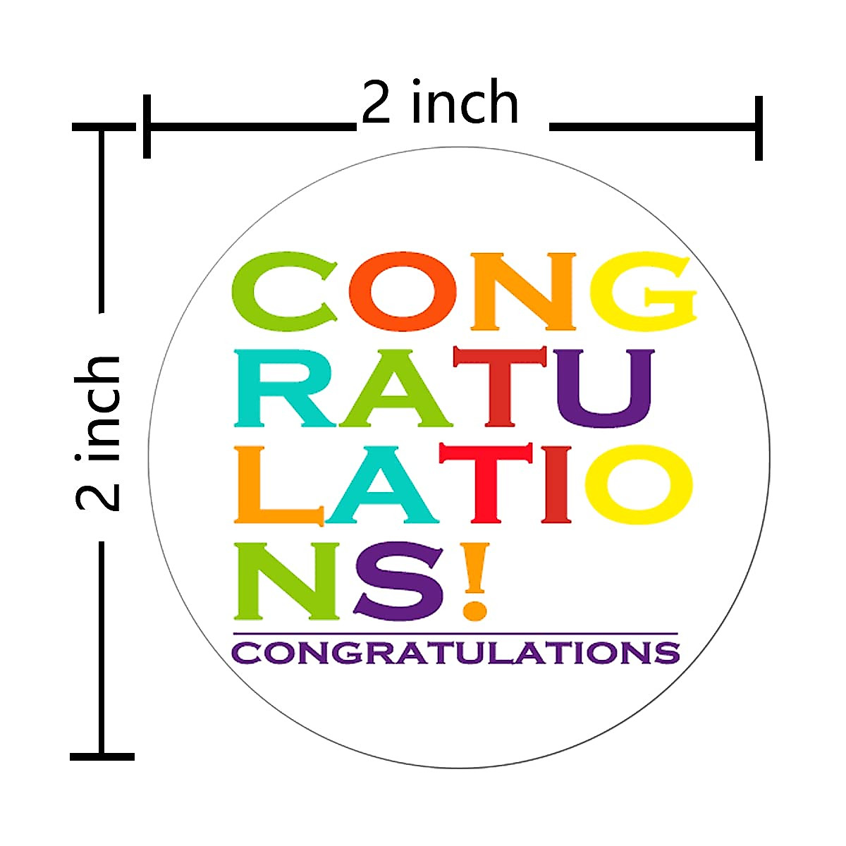 Congratulations Stickers Assortment Congrats Envelopes Seals,Graduation,Encouragement Labels for Men,Women,and Kids,2 Inch 504 Pcs