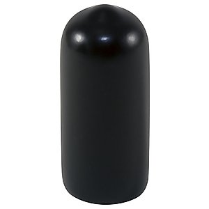 Caplugs 99390078 Masking Flexible Round Cap HVC-343-16, Vinyl, Cap ID 0.343" Length 1.000", Black (Pack of 50)