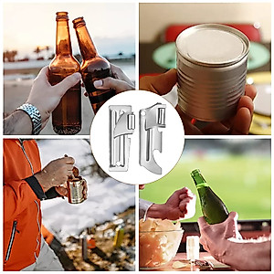 32pcs Camping Can Opener Travel Can Opener with Key Ring, Portable Stainless Steel Can Opener for Travel, Barbecue(size:32pcs)