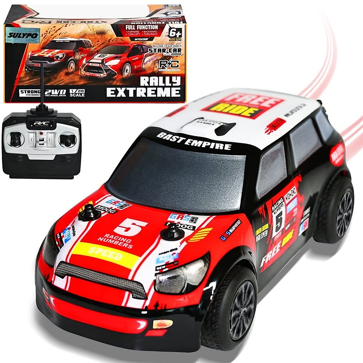 Fast Tiny Remote Control Racing Car Model, Good Looking,Quick Getting Around Super Well Made Nicely Printed and Durable for Kids(Racing)