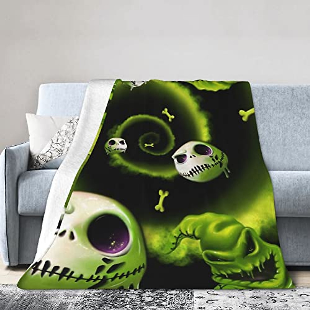 Before Christmas Blanket Flannel Throw Blanket Ultra Soft Warm Plush Bedding for Couch Bed Living Room Sofa 50"X40"