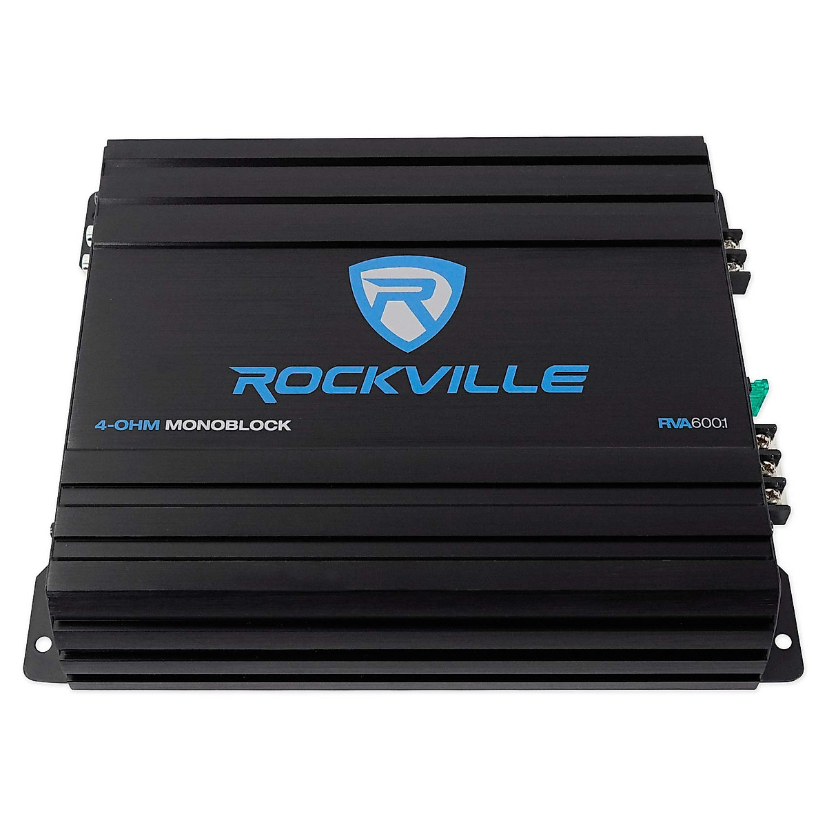 Rockville RV12.1C 600w 12" Loaded Car Subwoofer Enclosure+Mono Amplifier+Amp Kit,Black