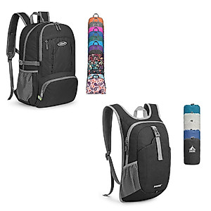 G4Free 40L Lightweight Packable Hiking Backpack+12L Lightweight Small Hiking Backpack
