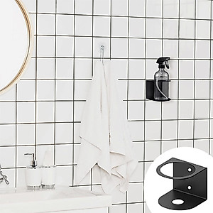 DISPRA Spray Bottle Holder, Spray Bottle Rack, Steel Spray Can Holder Wall Mount, All-Purpose Paint Bottle Organizer, Wall Mount Bracket, Tool Organizer, Spray Bottle Storage Rack, single hole