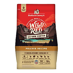 Stella & Chewy's Wild Red Dry Dog Food Raw Coated High Protein Wholesome Grains Prairie Recipe, 3.5 lb. Bag