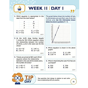 6th Grade Common Core Math: Daily Practice Workbook - Part I: Multiple Choice | 1000+ Practice Questions and Video Explanations | Argo Brothers (Next Generation Learning Standards Aligned (NGSS))