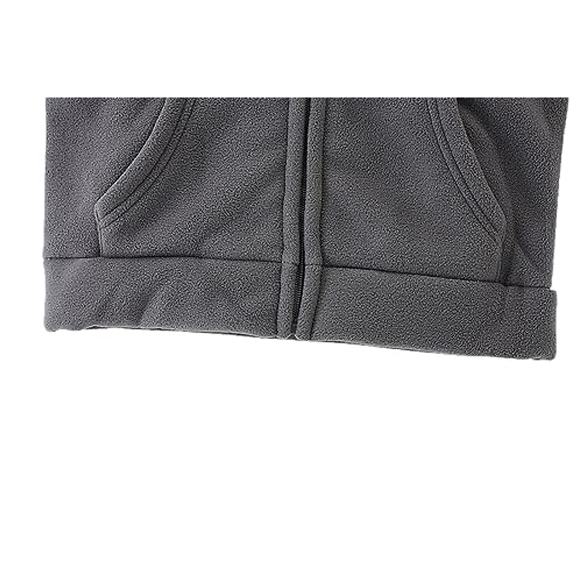 AMIYAN Bear Ears Shape Fleece Warm Hoodies Clothes Toddler Zip-up Light Jacket Sweatshirt Outwear For Baby Boys (Gray, 4-5T)