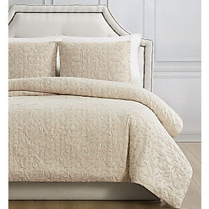 Charisma Regan Matelasse, Queen Duvet, Tan