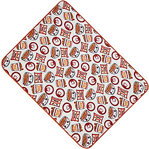 Maruchan Cup Noodles Throw Blanket Ramen Noodles Happiness in a Cup Fleece Throw Blanket(Cream)