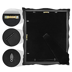 SIMON'S SHOP 11x14 Picture Frames Photo Frame in Black, Vintage Looking Wall Mounting Photo Frames