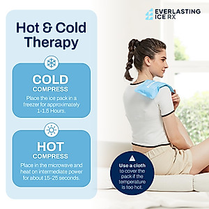 Reusable Hot and Cold Gel Soft Ice Packs - 4 Pack Large Gel Ice Pack - Hot and Cold Therapy Solution for Injuries, Cold Packs for Pain Relief - Ice Packs for Injuries Reusable - 10 x 5