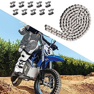 KAMIER 25H Drive Chain 126 Link for Razor MX350 MX400 ZR350 SX350 McGrath Dirt Rocket Bike Kids Electric Pocket Mod Mini Euro Bella Vapor Sweet Pea Scooter Motovox MBxXSe MotoTec MT-MB Mini Bike Parts