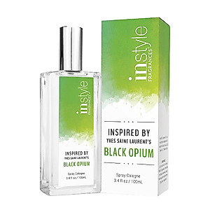 Instyle Fragrances | Inspired by Yves Saint Laurent's Black Opium | Eau de Toilette | Fragrance for Women | Vegan, Paraben Free, Phthalate Free | Never Tested on Animals | 3.4 Fluid Ounces, White