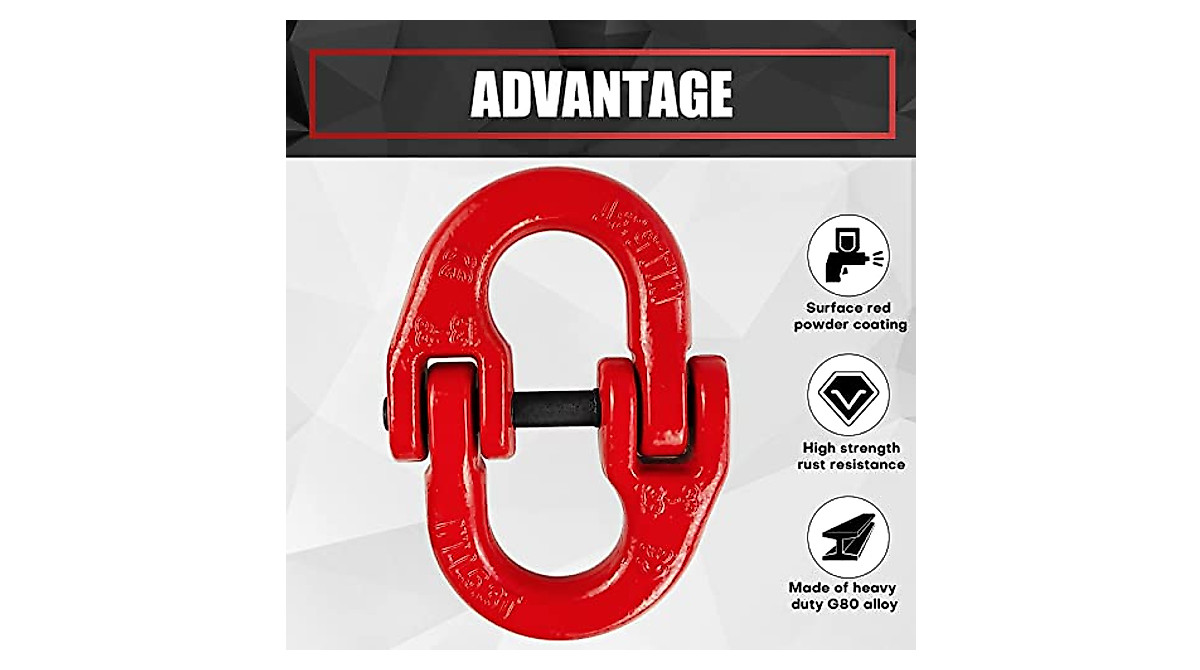 VIAGL Heavy Duty G80 Hammerlock Coupling Link 12,000 lbs | Safe Trailer ...