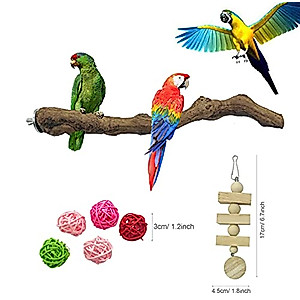 Seasonsky 8 PCS Natural Grape Stick Fork Bird Perch Bird Standing Stick Chewing Bird Toys Natural Grapevine Bird Cage Perch for Parrot Cages Toy for Cockatiels, Parakeets, Finches