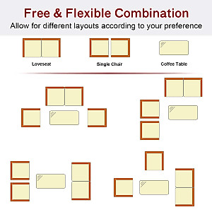 BETTARY 4 PCS Patio Rattan Chair Set, Sofa Set w/Tempered Glass Coffee Table, Conversation Set w/Seat & Back Cushions, Outdoor Wicker Sectional Furniture Set for Garden/Yard/Poolside (1, Red)