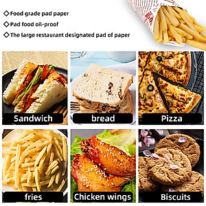 La Llareta Greaseproof Paper, 100 Sheets Baking Wrapping Paper, Food Basket Liners Paper, Deli Paper for Cakes, Breads, French Fries, Sandwiches, Pizza, Burgers, Hot Dogs(14 * 10 inch)