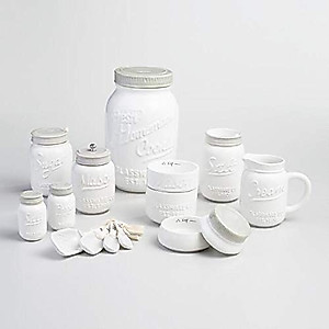 Mason Jar Ceramic Spoon Rest - White