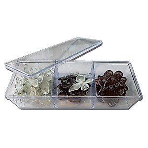 Organizer and Storage With Lid For Makeup, Toiletries, Jewelry, Tea Bags, Crafts and Scrapbook Supplies